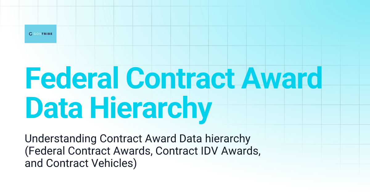 Federal Contract Award Data Hierarchy | User Guide