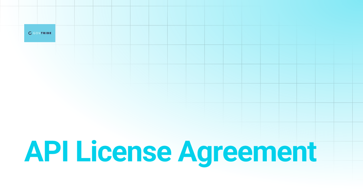 API License Agreement | User Guide